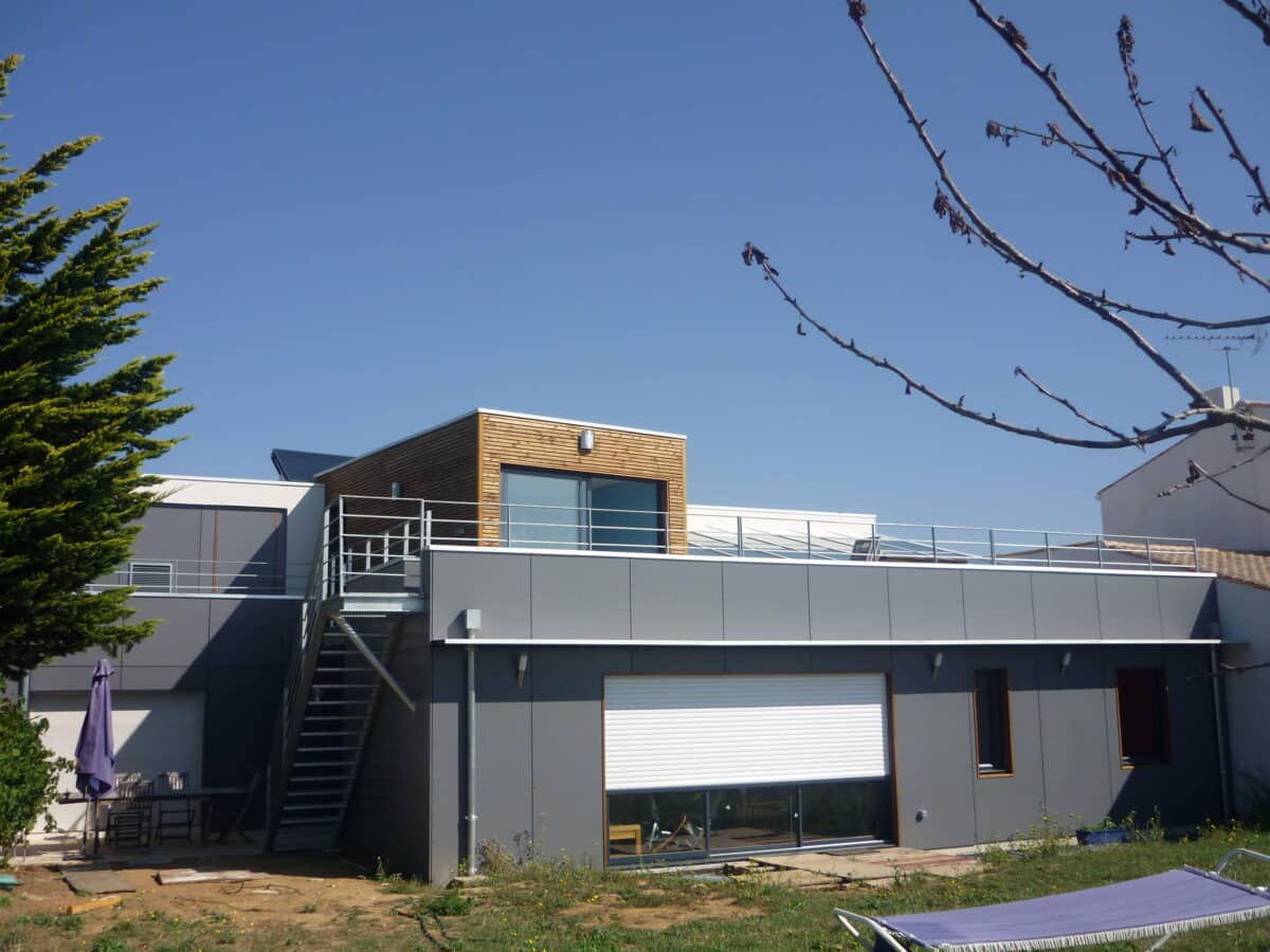 Multipaint (painted Grey) as cladding, Private house, France ...